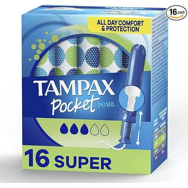 Tampax Compact Pearl Tampons Multipack, with LeakGuard Braid ...