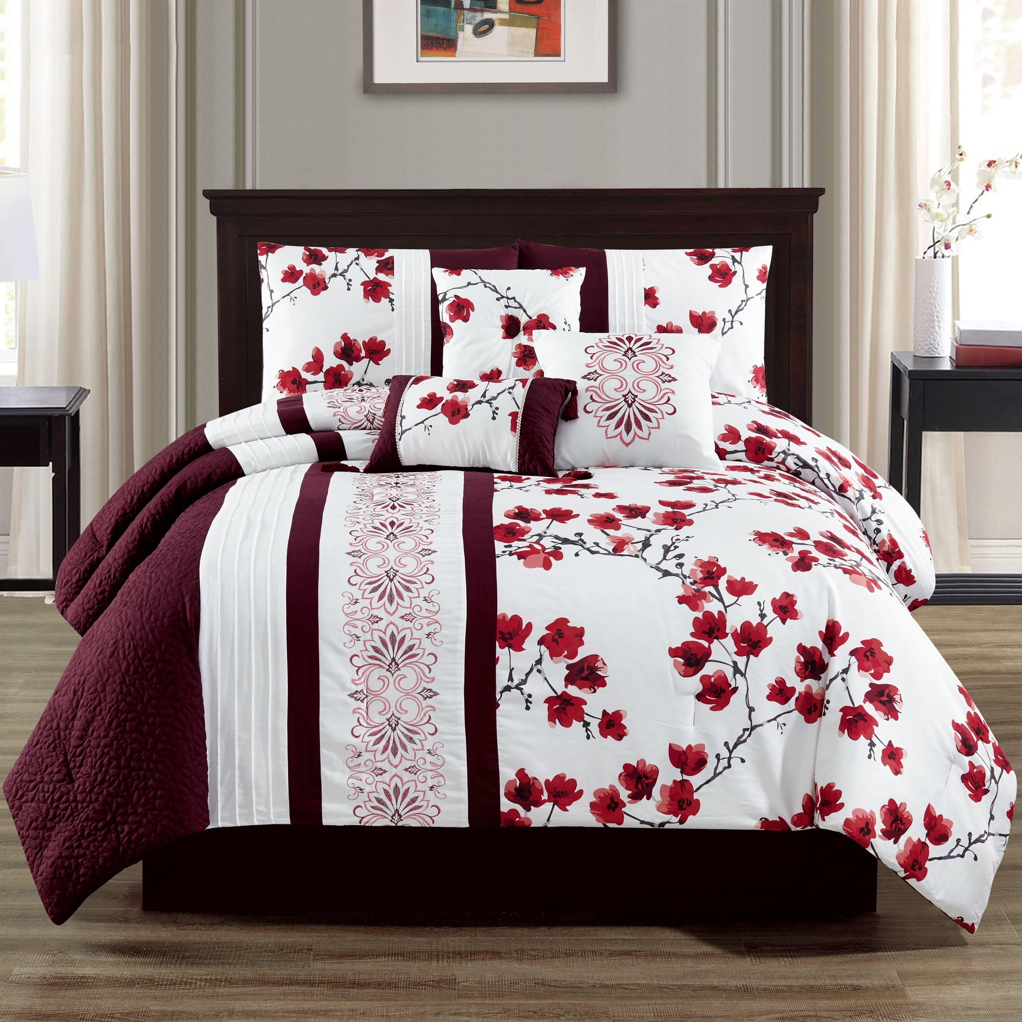 Camilla Luxury 7 Piece Comforter Set - Walmart.com