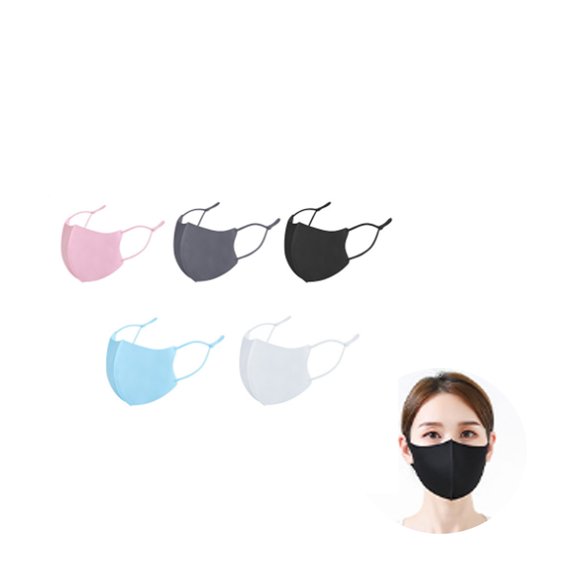 6 Pack Triple-Layer Cloth Face Mask Reuseable Washable Print Mouth Mask ...