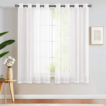 Open Weave Sheer Curtains for Living Room Grommet | Walmart Canada