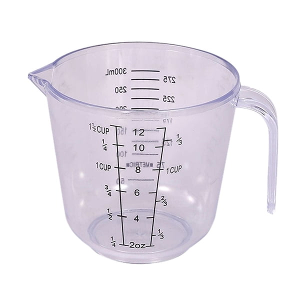 Taza medidora Asija, transparente, graduada y espesa, 12 oz ...