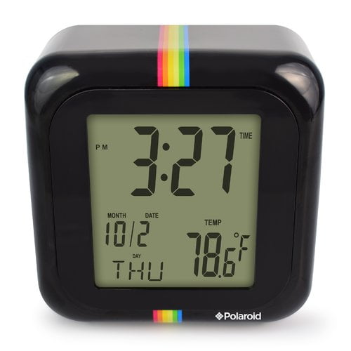 Polaroid Black Desktop Digital Clock with 12/24 Hour Display, Indoor ...