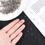 200pcs 5mm Stainless Steel Bead Tip Cord Ends Open Clamshell Crimp Bead ...