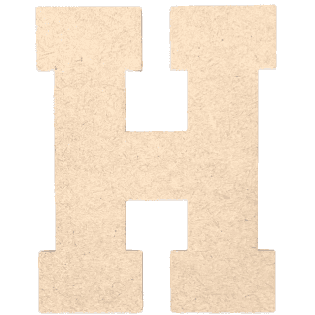Krafty Supply - 4" Tall MDF Letter H | 1/4" Thick |Collegiate|Wooden ...