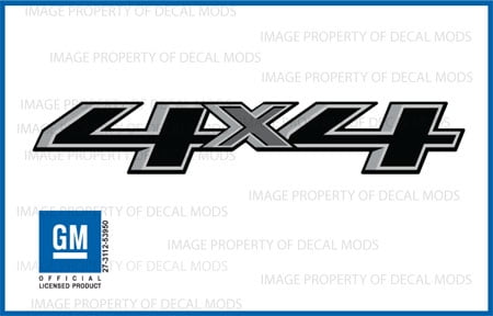 Decal Mods Chevy Silverado 4x4 Truck Gray & Black Stickers Decals - FB ...