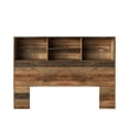 Home Design Pomona Queen Freestanding Bookcase Headboard with Storage ...
