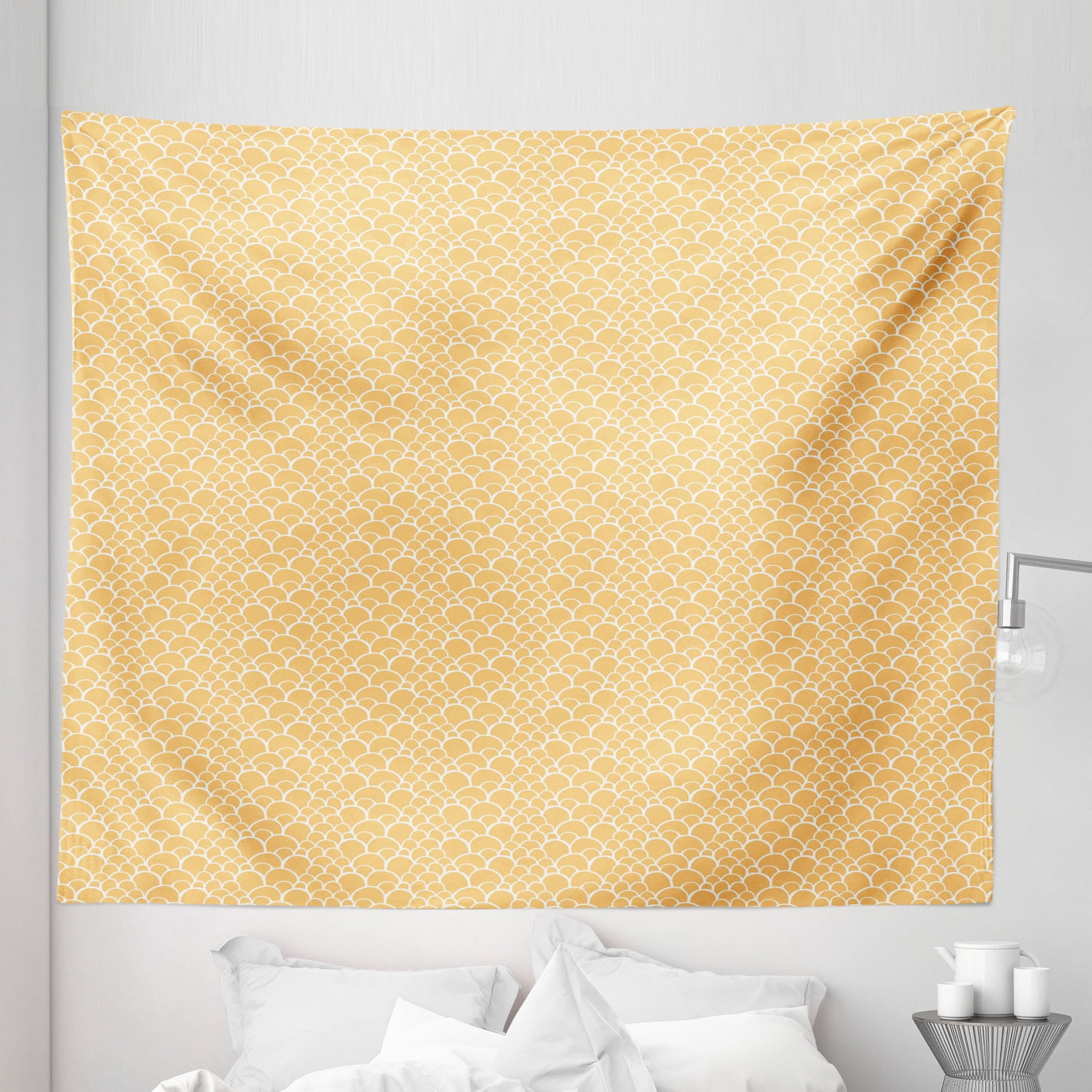 Fish Scale Tapestry, Reptile Lizard Skin Pattern with Loops Exotic ...