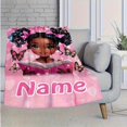 Custom Name Floral Butterfly Blanket - Soft Pink Purple Girls Book ...