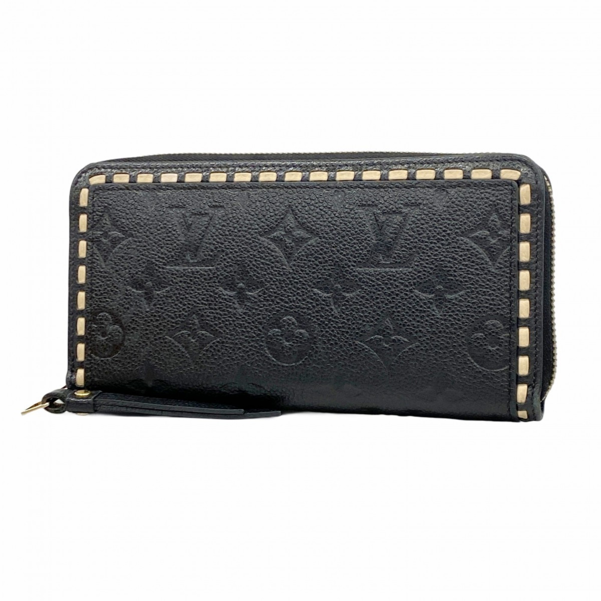 Pre-Owned Louis Vuitton Long Wallet Monogram Empreinte Stitch Zippy ...