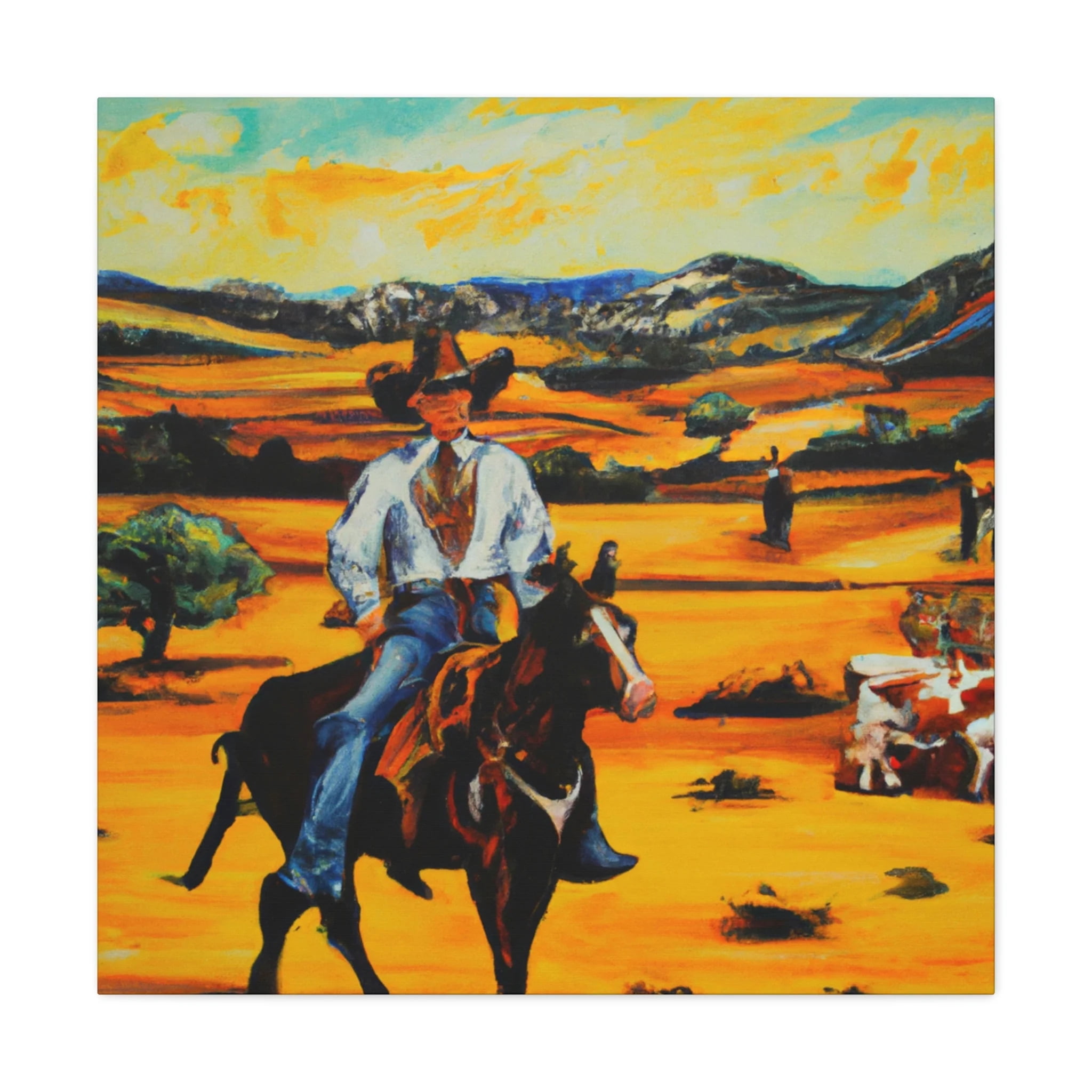 Cattle Ranch Symphony - Canvas - Walmart.com