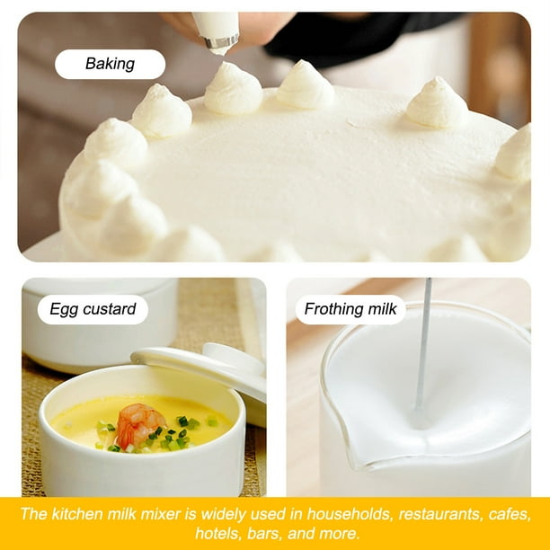 Electric Mixer Hand Milk Stirrer 3 Speed Adjustable Frother Maker ...