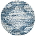 Rugs.com Serenity Shag Collection Rug – 5 Ft Round Blue Shag Rug ...