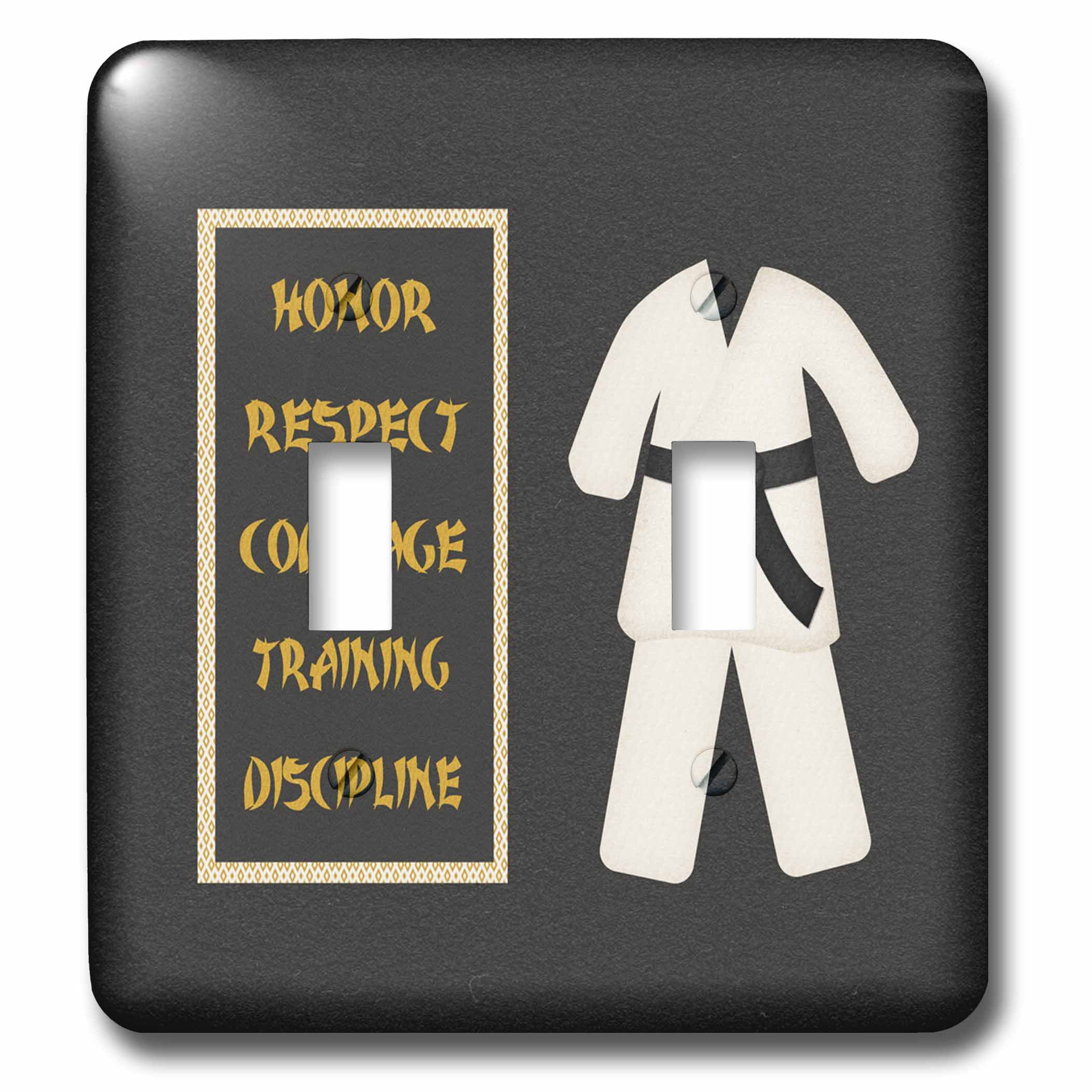 Karate Karategi Uniform Black Belt Honor Respect Courage Train ...