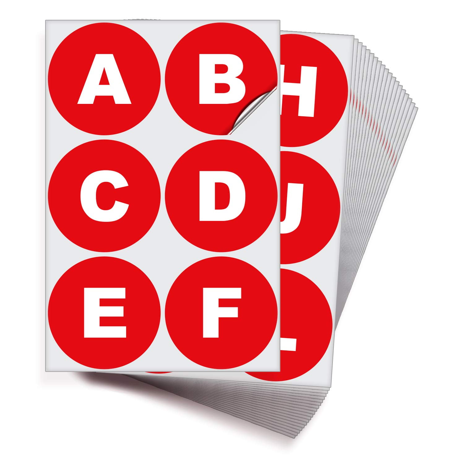 iSYFIX Red Vinyl Letters Stickers - 4 inch Self-Adhesive, A to Z, 4 of ...