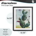 Stand Tall Rounded Cacti Black Framed Print Under Glass, design by ...