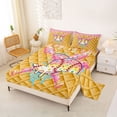 Castle Fairy Pink Ice Cream Drip Bed Sheets 4-Piece, Gradient Baseball ...