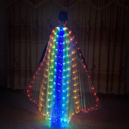 LED Angel Wings Light Up Butterfly Wings with 2 Telescopic Sticks ...