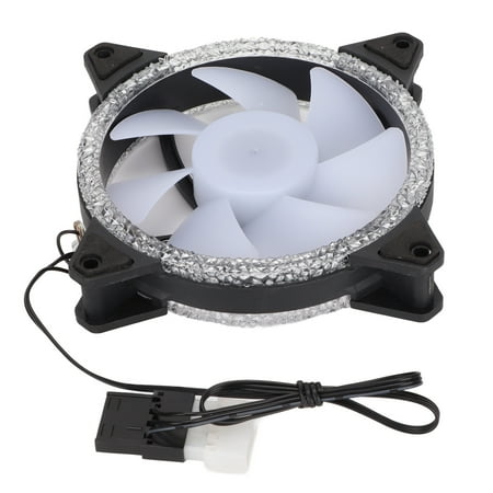 RGB Case Fan, LED Case Fan ABS Mute 120mm Fan Two Way Installation For ...