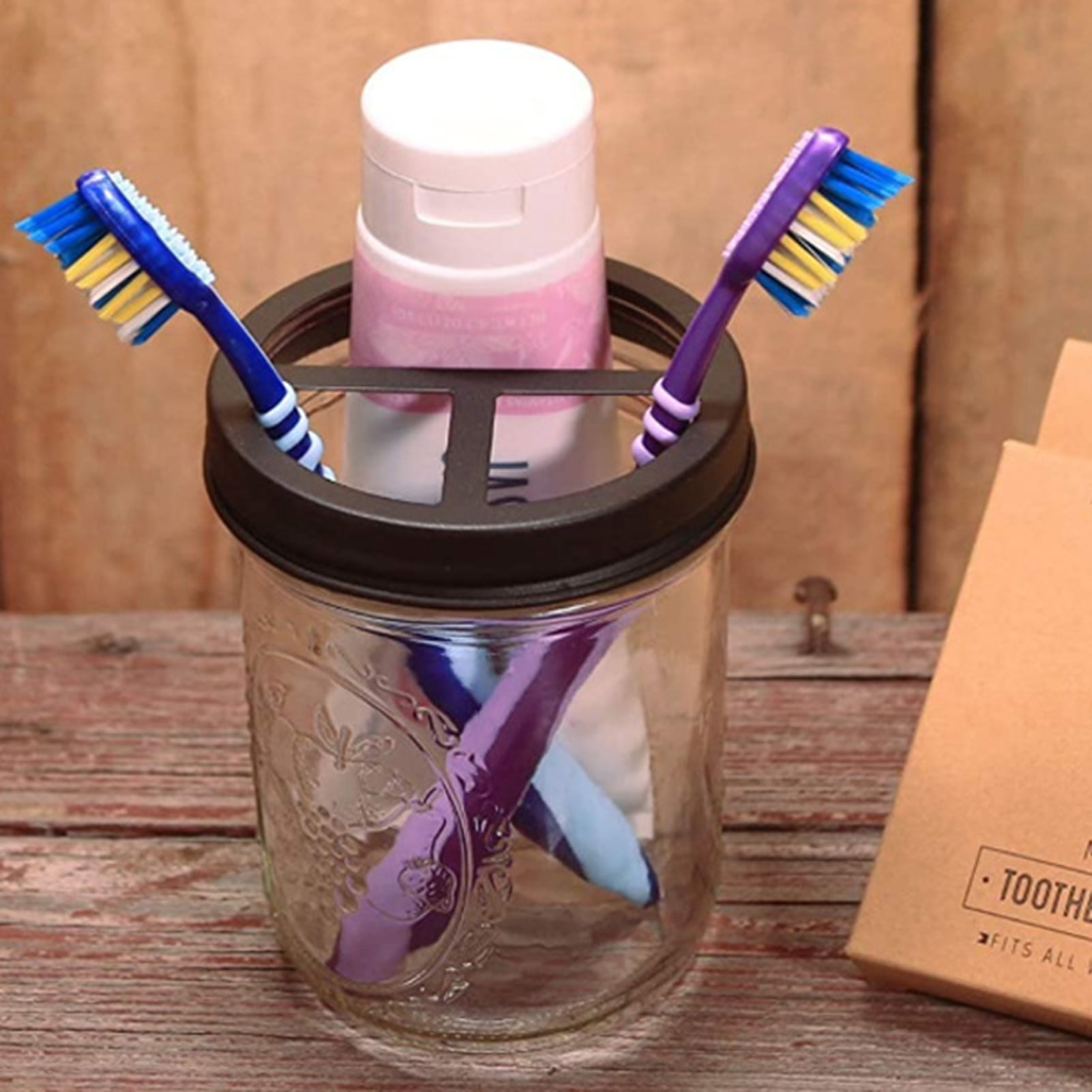 Hadanceo Mason Jar Lid 3-compartments Design Wide Mouth Jar Lid ...