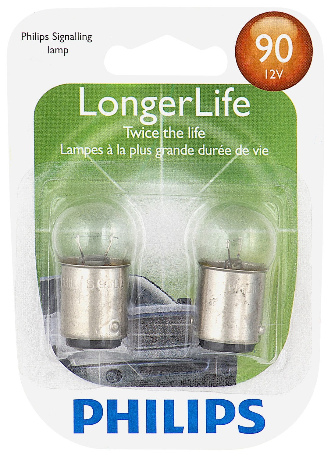 Philips Longerlife Miniature 90Ll, Ba15D, Glass, Always Change In Pairs ...