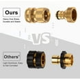 Universal Garden Hose Quick Connector, Solid Brass, 3/4 Inch GHT, No-Leak Adapter (4 Sets ...