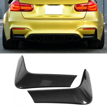 Rear Lip Wrap Angle Carbon Fiber Rear Bumper Spoiler Trims Corner Anti ...