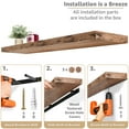 Sorbus 55in Extra-Long Floating Shelves, Wall-Mounted Storage with ...