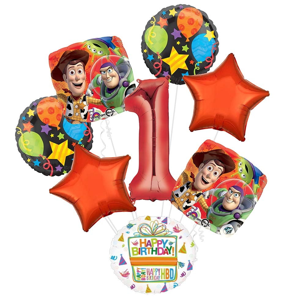 Toy Story 1st Birthday Party Supplies Balloon Bouquet Decorations ...