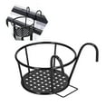 Iron Hanging Plant Holder Over The Rail Metal Fence Planters, Hanging ...