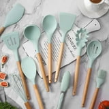 Silicone Cooking Utensil Set, Fungun Non-stick Kitchen Utensil 11 Pcs ...