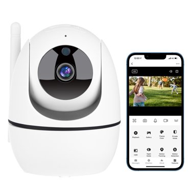 AUOSHI Video Baby Monitor with Camera and Audio, 360-Degree Smart 1080P ...