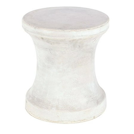 Deco 79 14" x 16" Fiber Clay Foot Stool, White | Walmart Canada