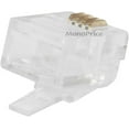 Monoprice 6P4C RJ11 Modular Plugs for Round Solid Cable - Crimp On, 1U, 3 Prongs, 4 Conductor ...