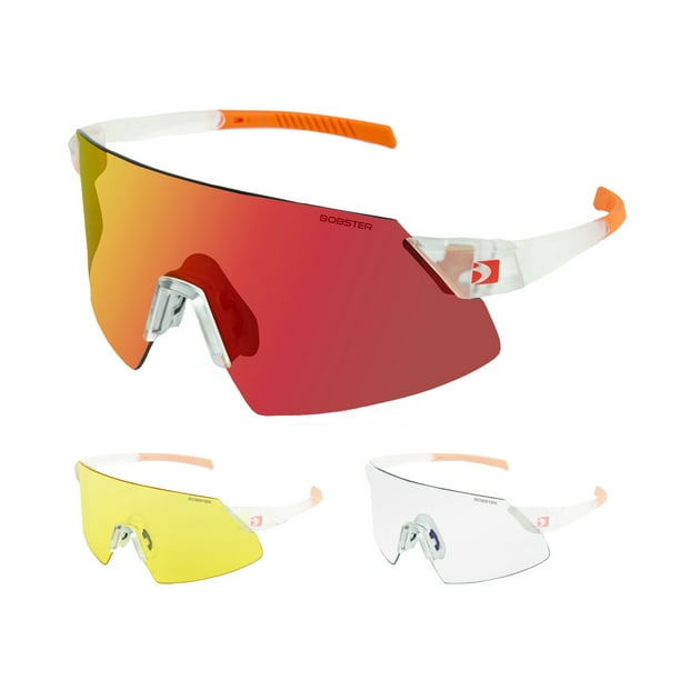 Bobster Cadence Sunglasses Clear w/Smoked/Red Revo Lens - Walmart.com