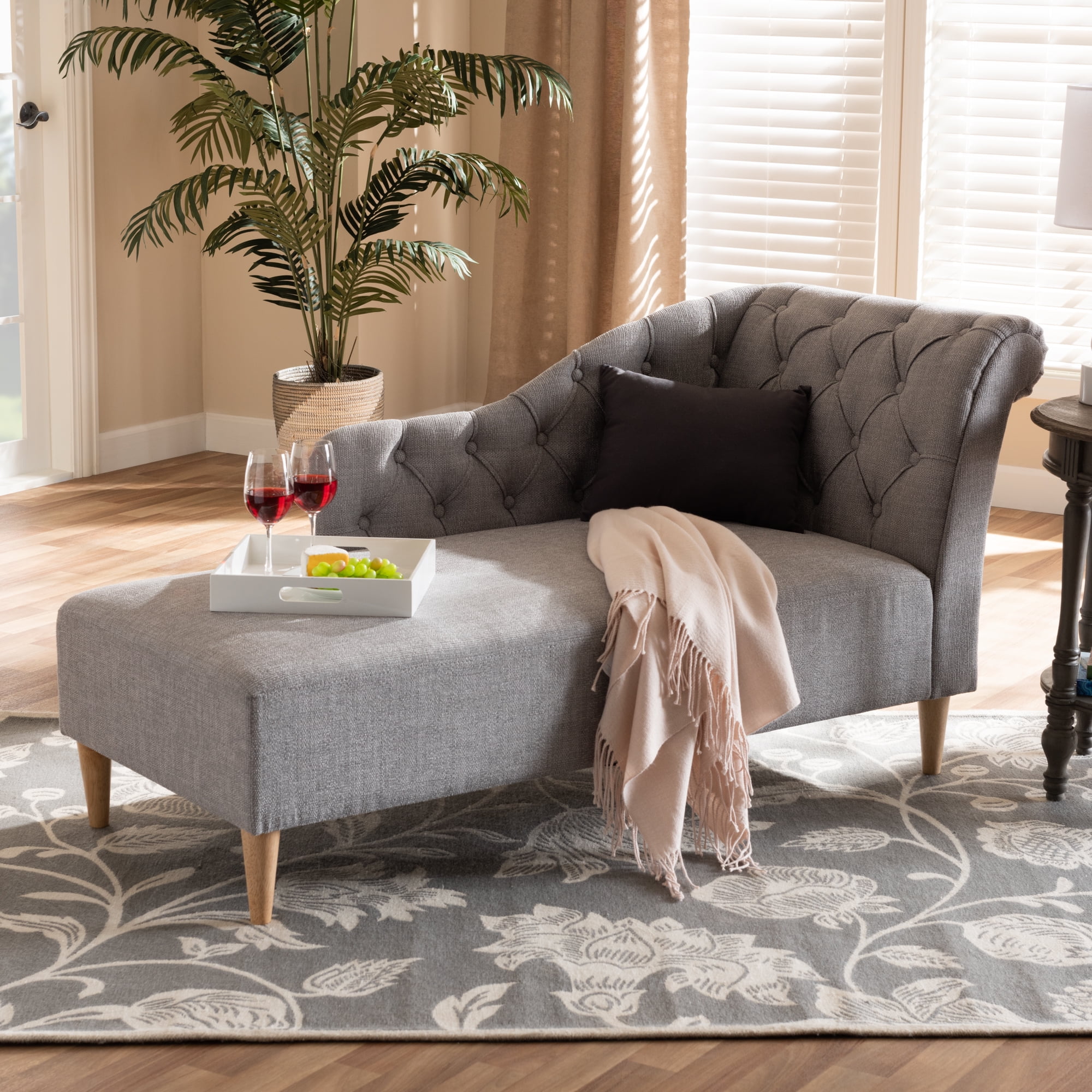 Baxton Studio Emeline Modern and Contemporary Grey Fabric Upholstered ...