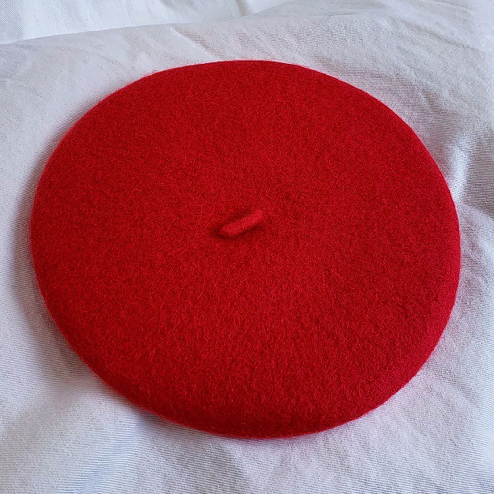 SSBSM Women Beret Decorate Artist Style Gorgeous Women Pure Color Beret ...