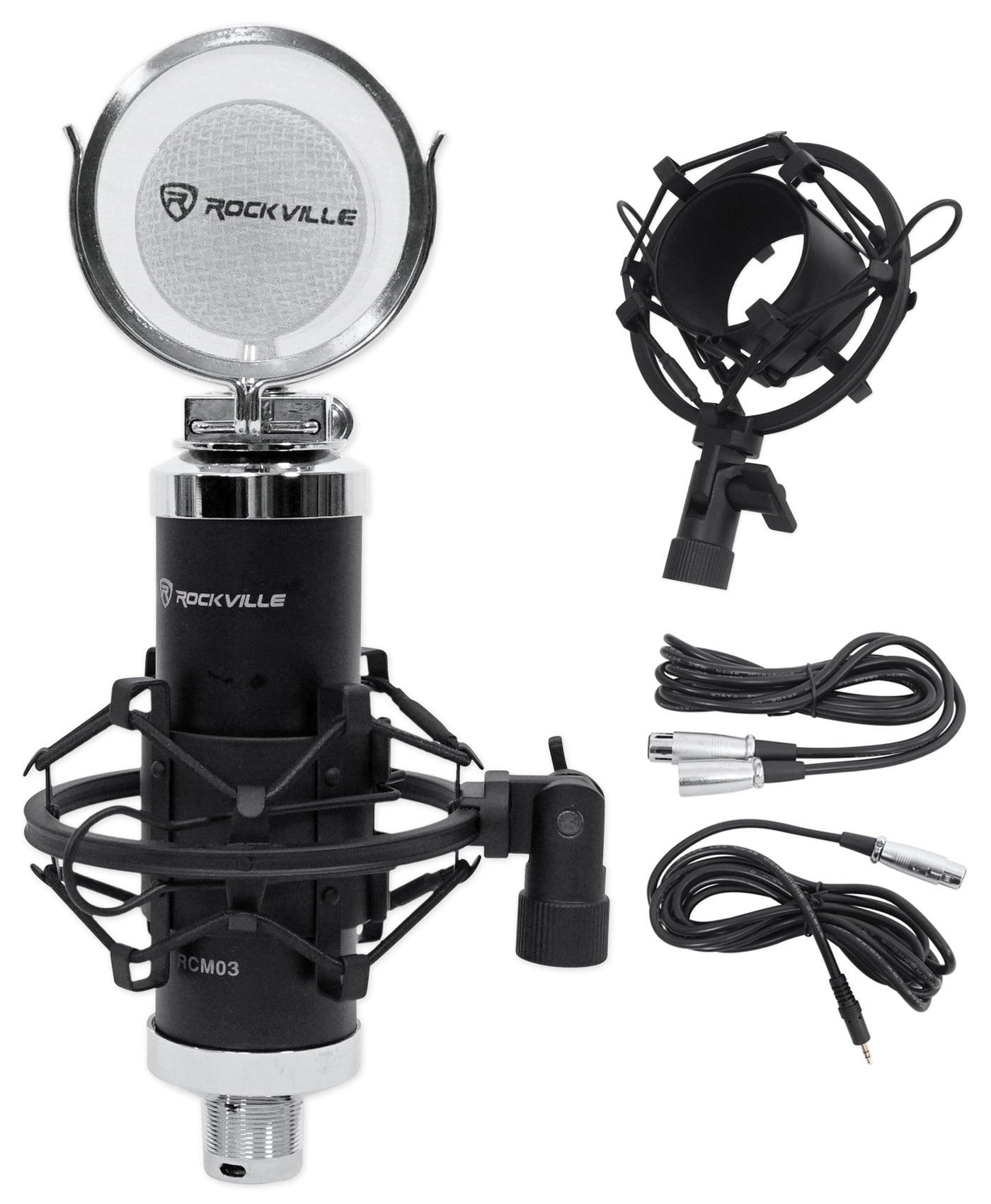 Rockville RCM03 Gaming Twitch Microphone Streaming Youtube Recording PC ...