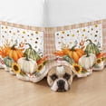 Hello Fall Pumpkin Bed Skirt Bed Skirts King Size 18 Inch Drop, Rustic ...