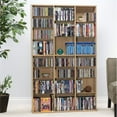 Kingfisher Lane 61" Triple Slim Multimedia Storage Rack in Maple ...