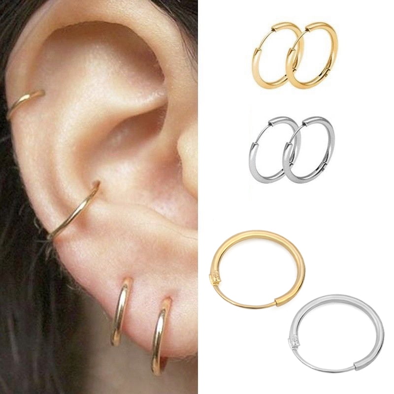 Simple Round Gold Earrings