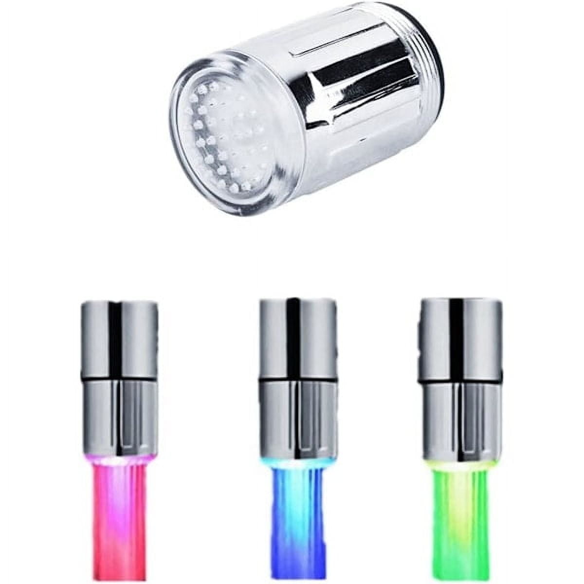 3-Color LED Light Changing Temperature Sensor Shower Stream Water ...
