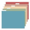 SUNEE 25 pack Retro Colors Hanging File Folders with 1/5-cut Tabs ...