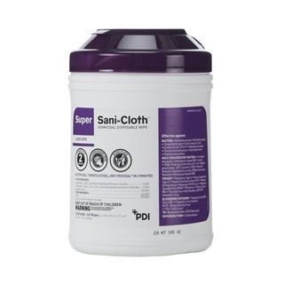 Super Sani-Cloth Surface Disinfectant Wipe, 5 x 8 Inch, 50 Count ...