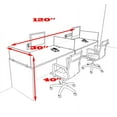 Two Person Divider Modern Office Workstation Desk Set, #OT-SUL-SP3 ...