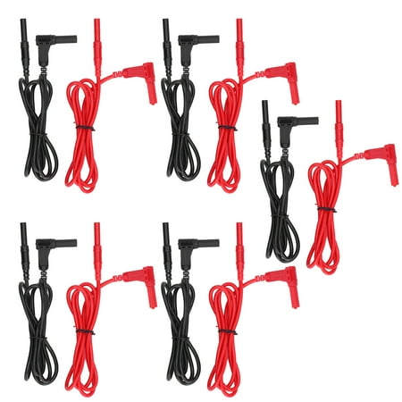 Multimeter Test Lead,5 Set Banana Plug Banana Plug Test Cable Maleto ...