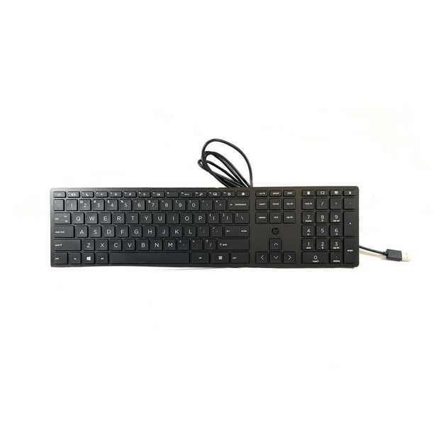 HP Desktop 320K Slim Wired Black USB QWERTY (Standard) English Keyboard ...