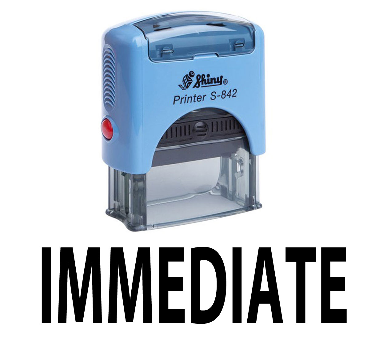 IMMEDIATE Self Inking Rubber Stamp Office Stationary Custom Shiny Stamp ...