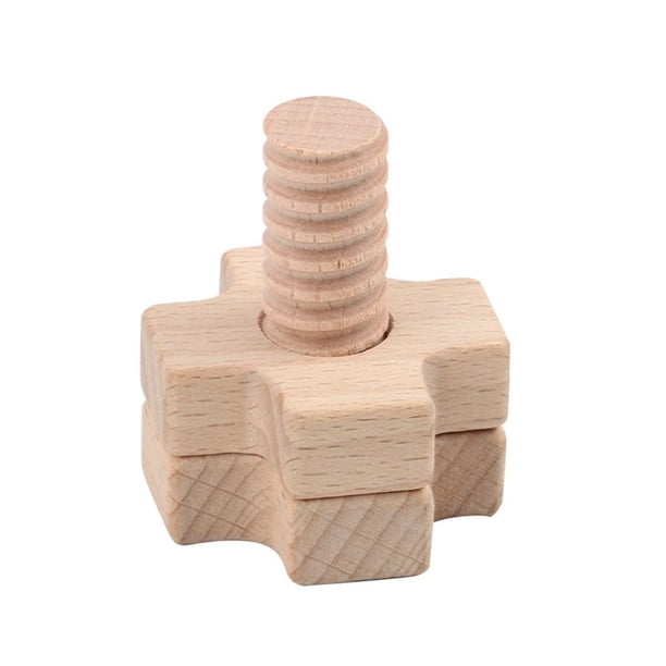 Wood Geometric Shapes Block Sorting Learning Preschool Early ...