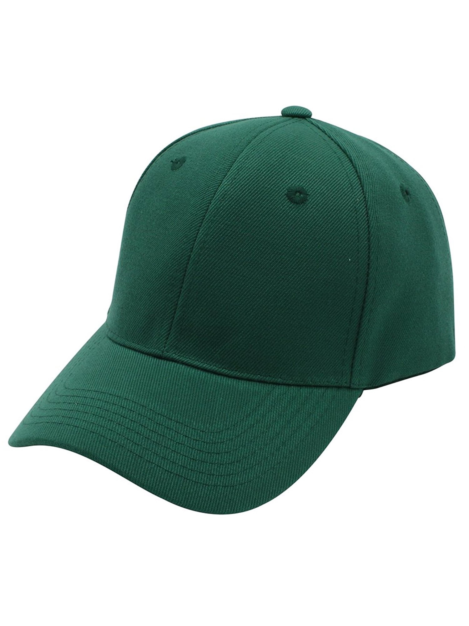 D&I Basic Baseball Cap Adjustable Closure Curved Visor Hat-Dark Green ...