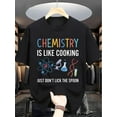Chemistry is Like Cooking Print Men's Creative Top, Casual Short Sleeve ...